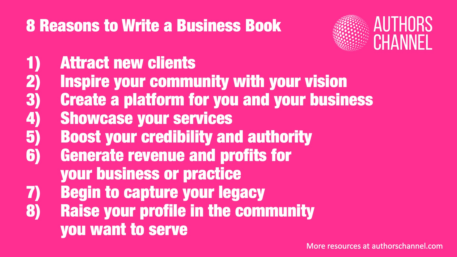 8 Reasons You Should Write a Book (free checklist)